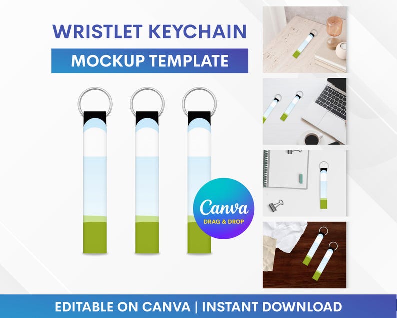 Wristlet Keychain Mockup, Wristlet Keychain Mockup Template ...