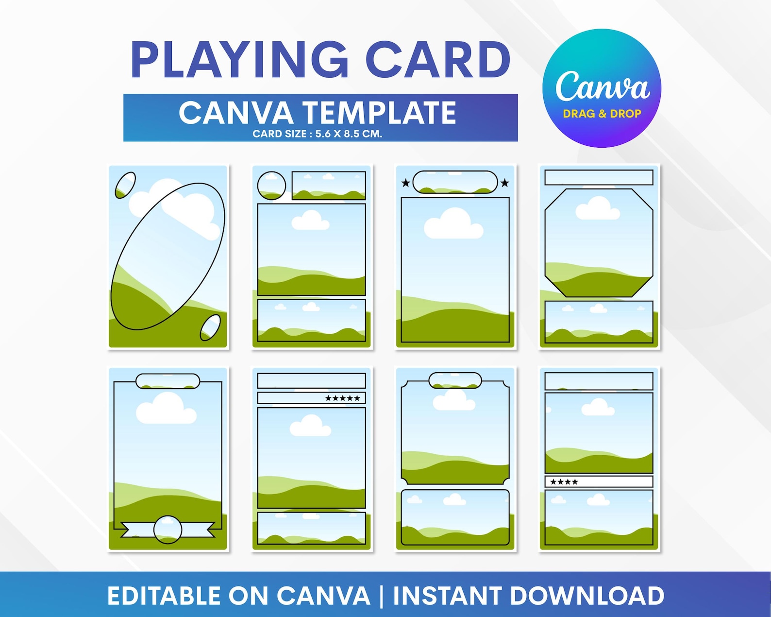 Playing Card Template, Custom Playing Cards, Game Card Template ...