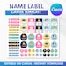 Back to School Round Name Tags, Printable Bright Student Name Tags ...