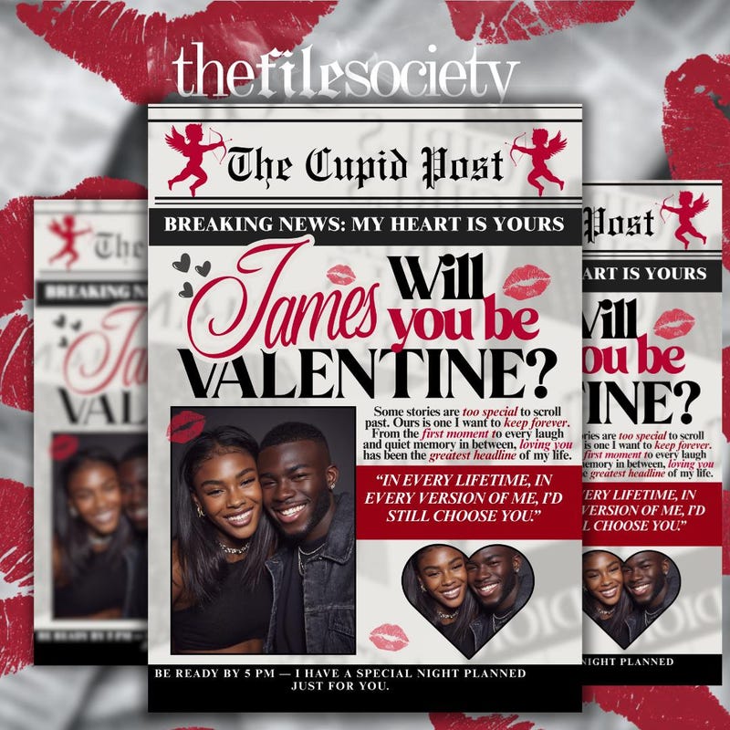 Valentines Paper Note - Etsy