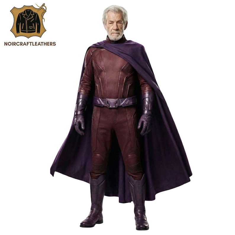 X-men Magneto Cosplay Costume, Premium Lambskin Leather Suit, Movie ...