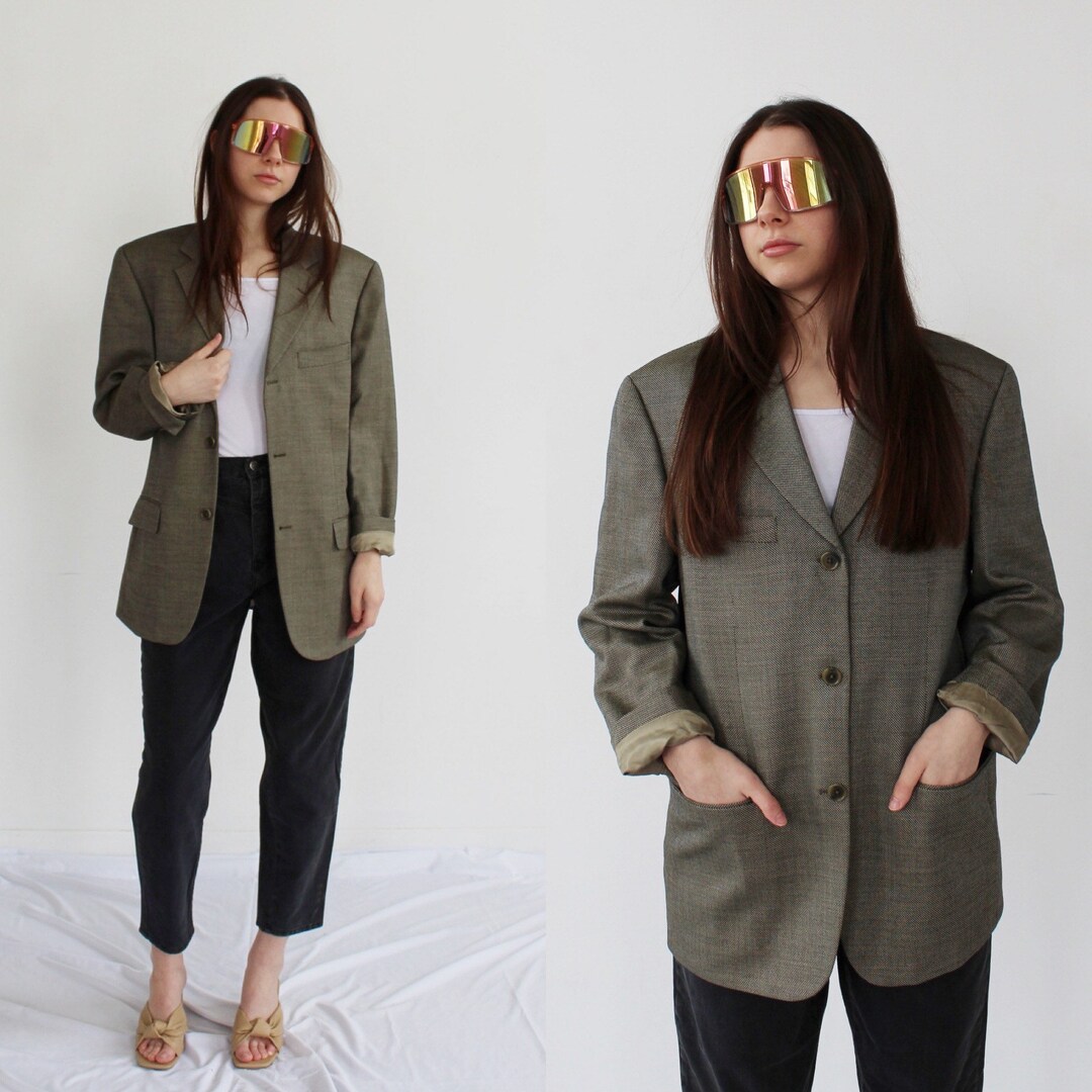 Oversized De La Renta Blazer S/M, Designer Vintage Boxy Suit Jacket ...