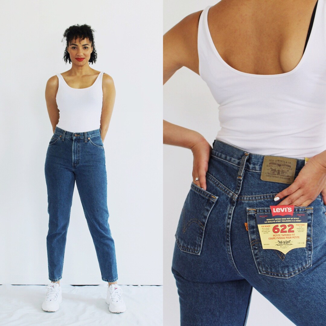 Vintage LEVIS High Waist Jeans 29, Deadstock, Petite Tapered, 90s Mom ...