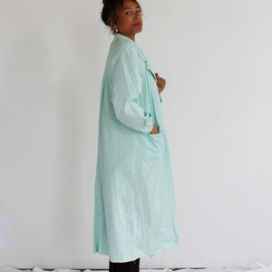 Teal Blue Duster Jacket- M/L, Deadstock 80s Vintage Unisex Chore Coat G ...