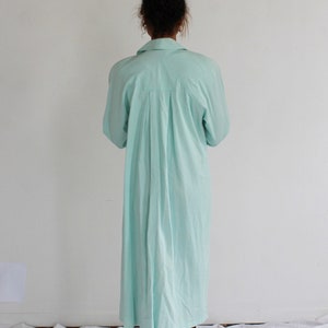 Teal Blue Duster Jacket- M/L, Deadstock 80s Vintage Unisex Chore Coat G ...