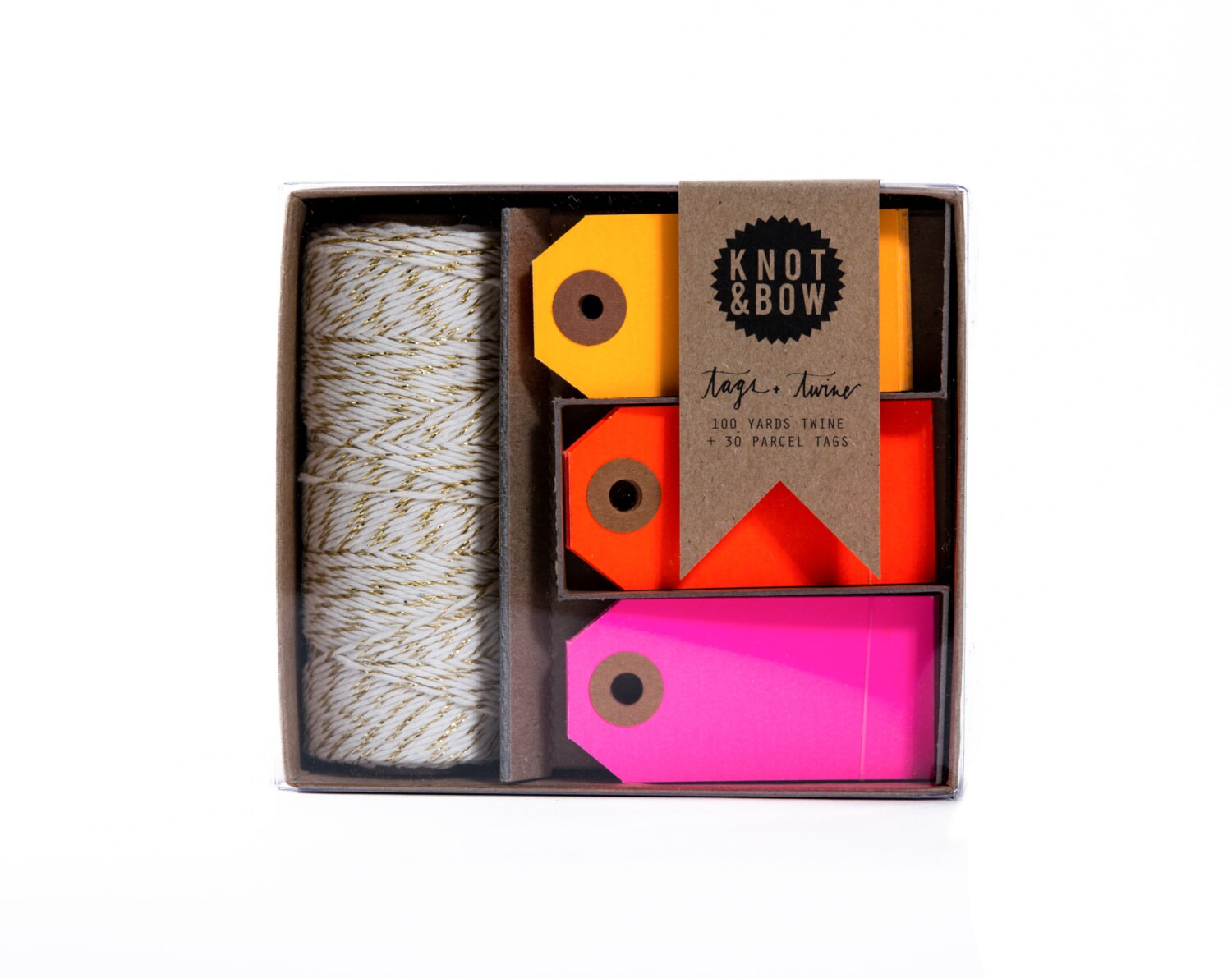 Tag Twine Box Gold Natural Warm Neon - Etsy
