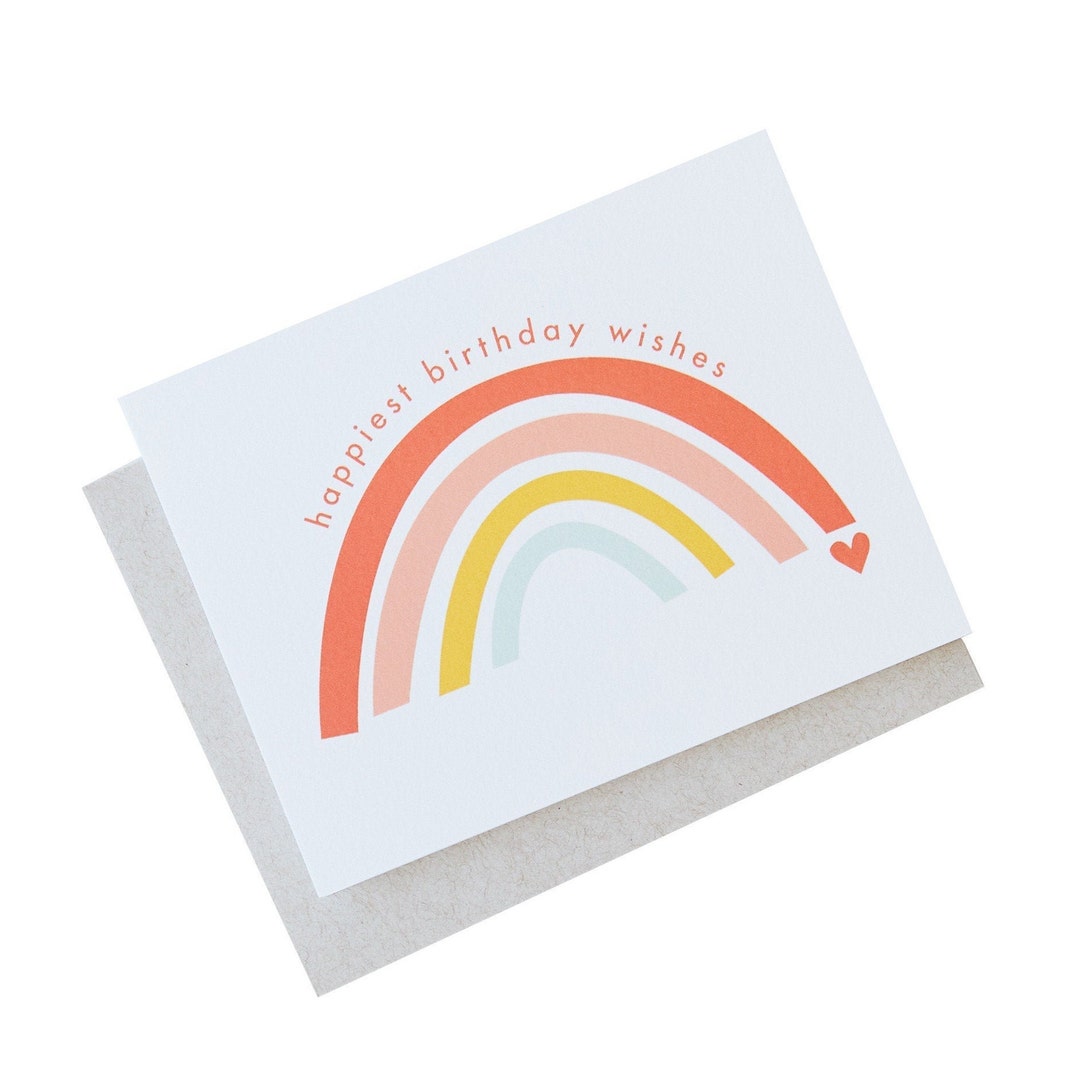 Rainbow Birthday Card - Etsy