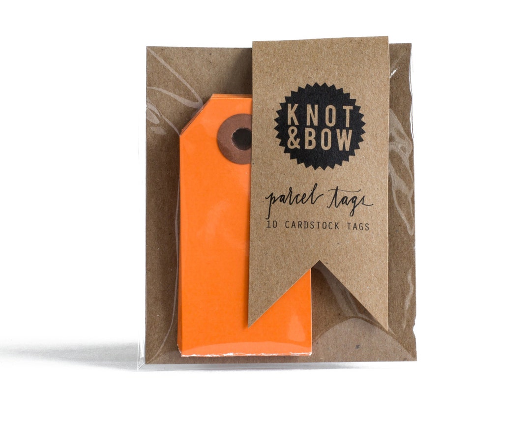 Orange Parcel Gift Tags | Set of 10 - Etsy
