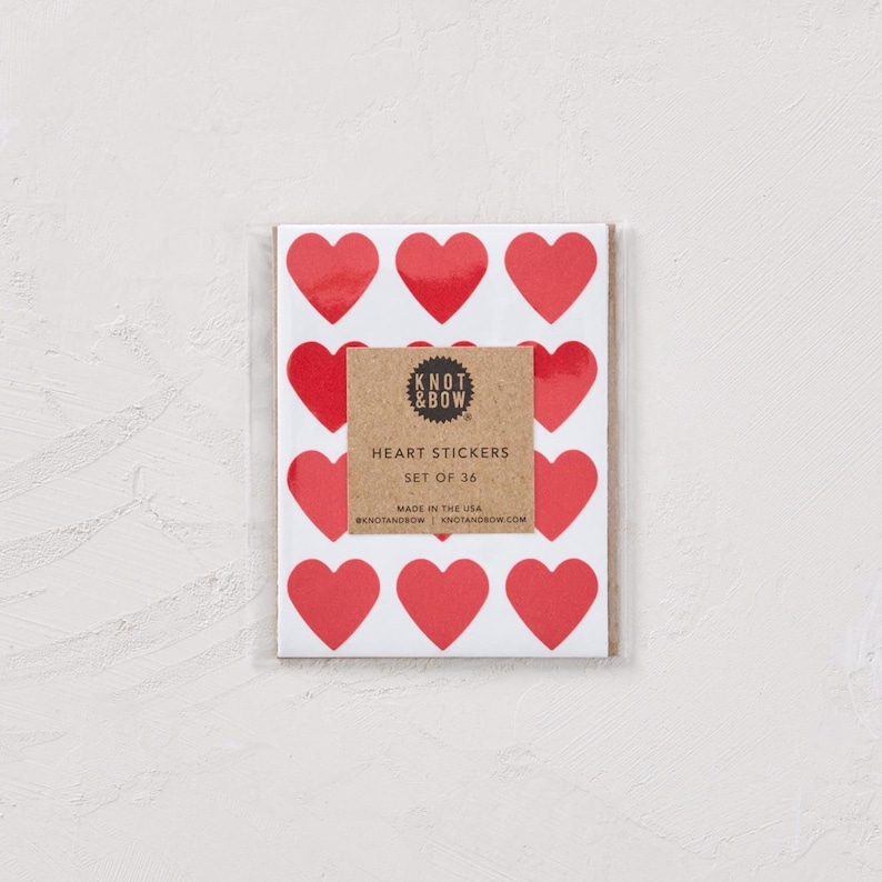 Red Heart Stickers - Etsy