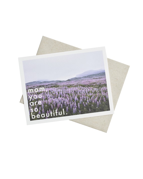 Beautiful Mom Card | Etsy