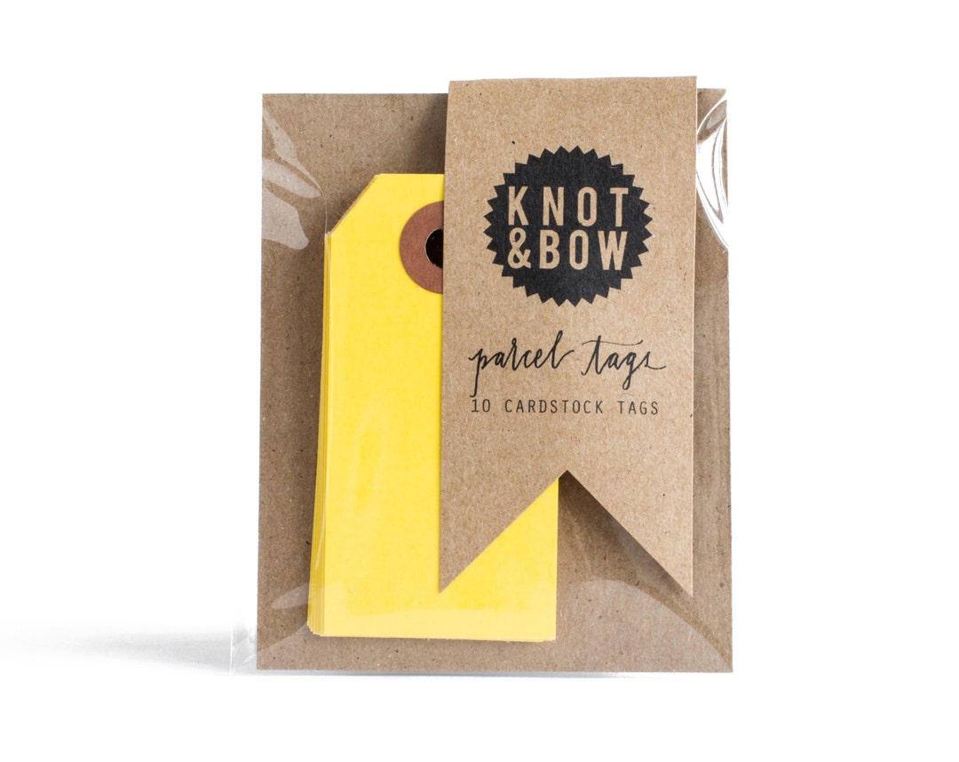 Yellow Parcel Gift Tags | Set of 10 - Etsy