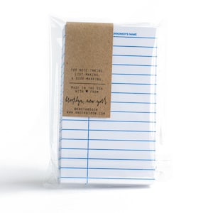 50 White Library Cards - Etsy