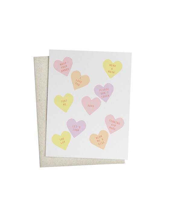 2020 Conversation Hearts Card | Etsy