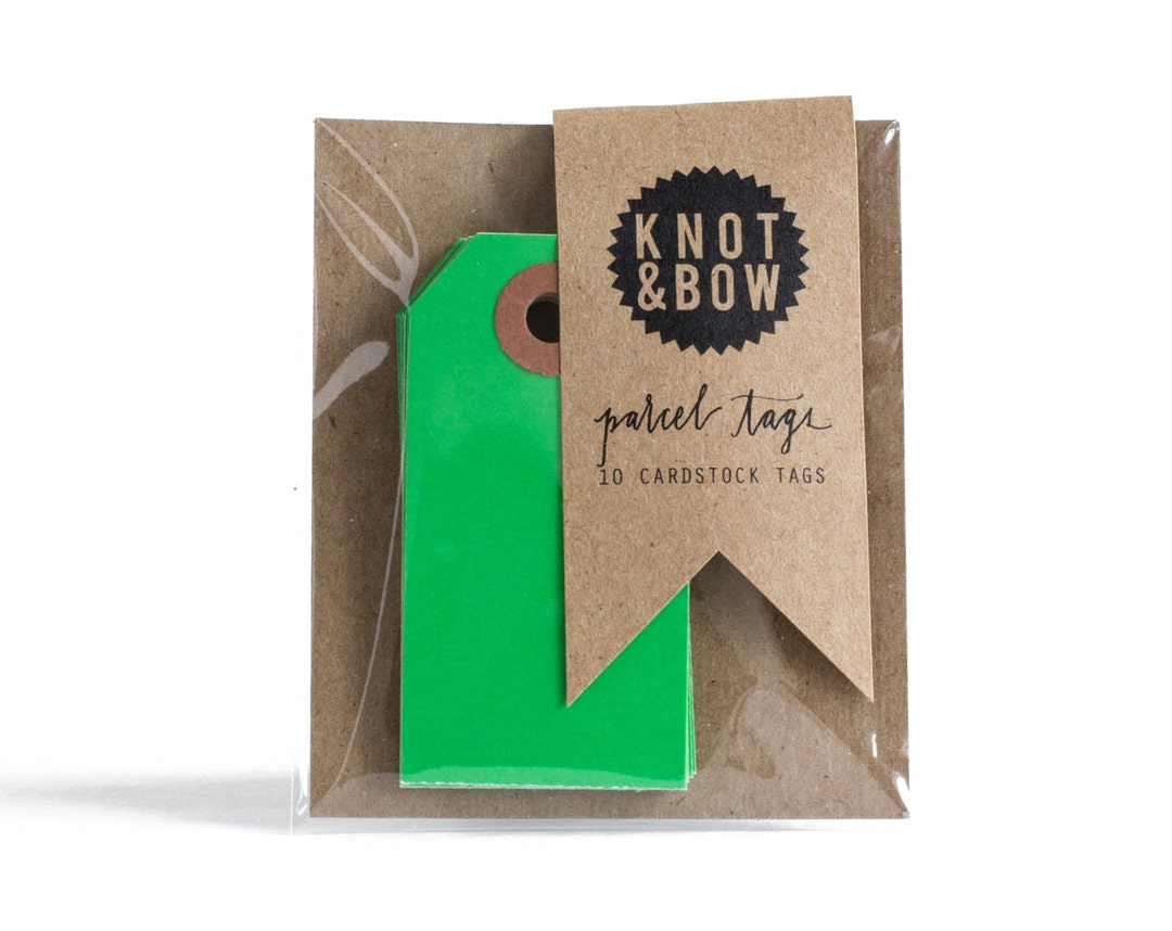 Dark Green Parcel Gift Tags | Set of 10 - Etsy