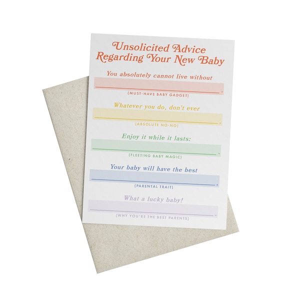 Baby Advice Cards - Etsy