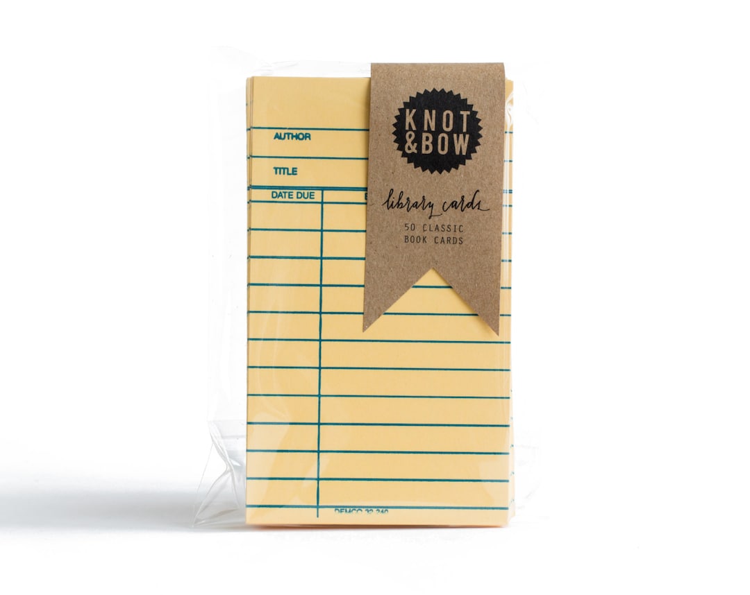 50 Goldenrod Yellow Library Cards - Etsy