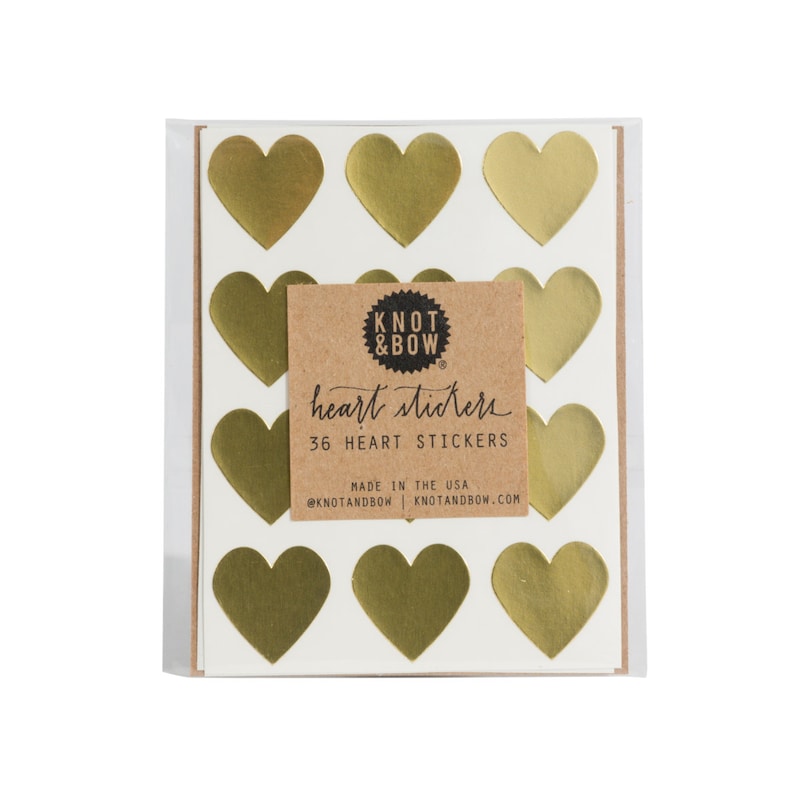 Gold Heart Stickers - Etsy