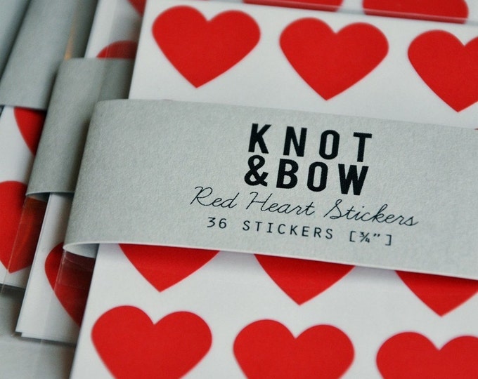 Red Heart Stickers - Etsy