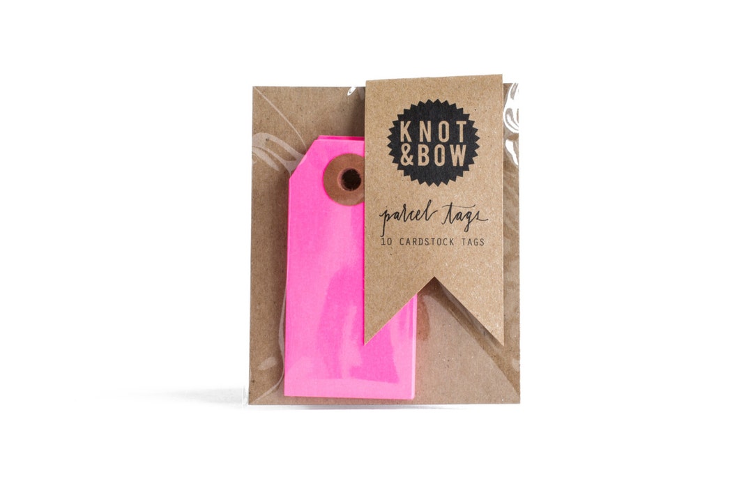 Neon Pink Parcel Gift Tags | Set of 10 - Etsy