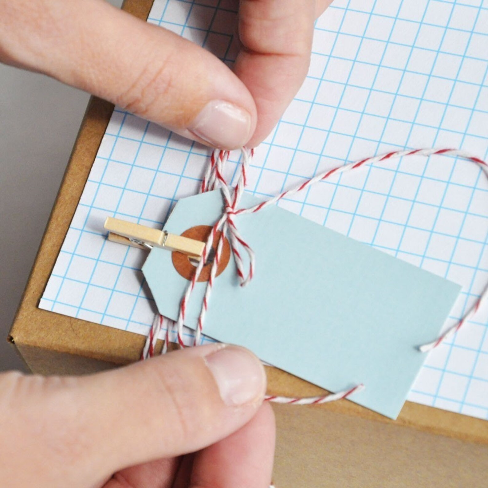 Light Blue Parcel Gift Tags Set of 10 - Etsy