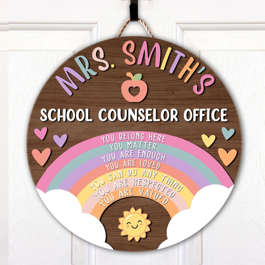 3D School Counselor Office Sign, Personalized School Psychologist Gift ...