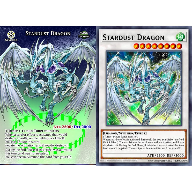 Full Art Stardust Dragon Yugioh Foil Card - Etsy