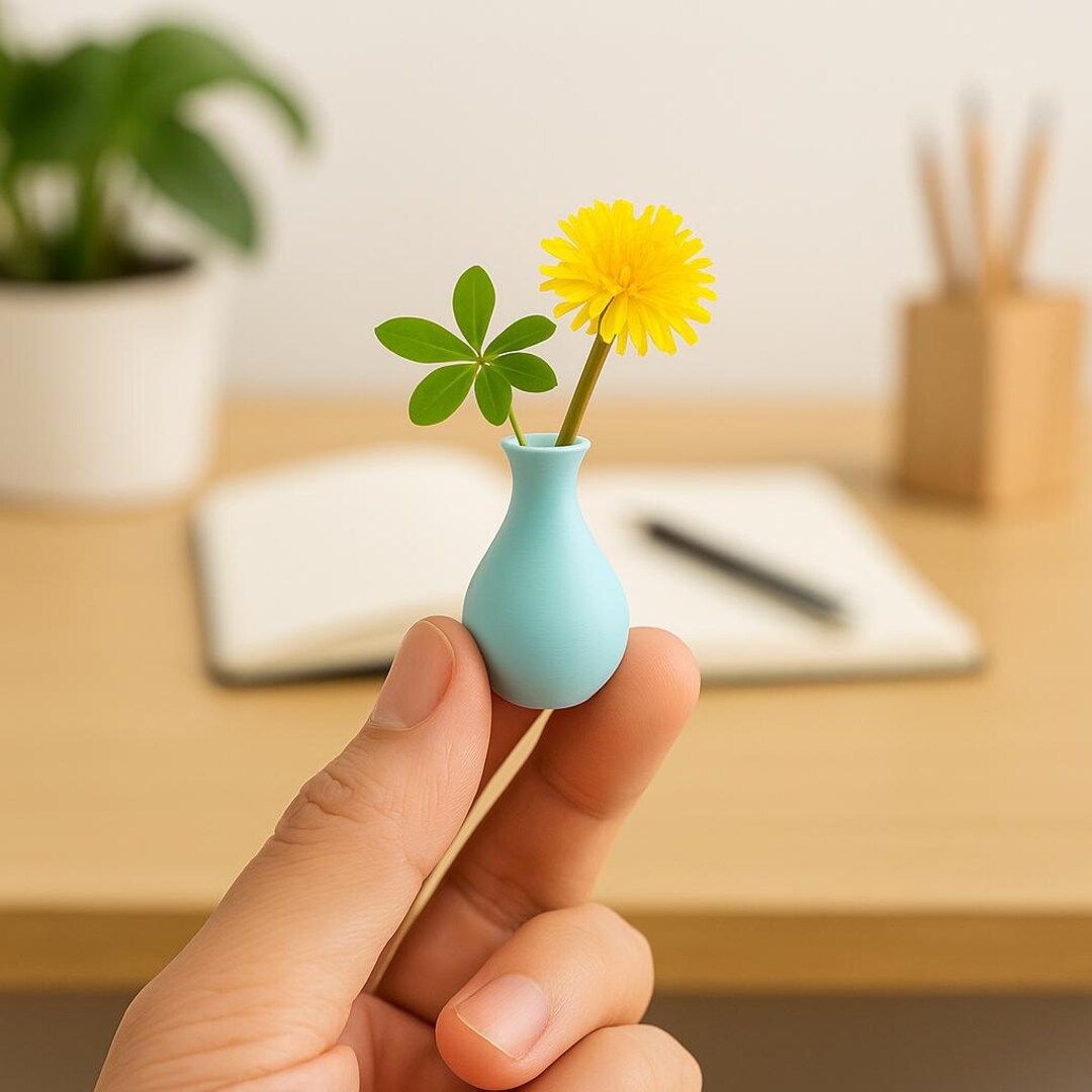 Tiny Blue 3D Printed Vases – Mini Bud Vases Set of 3 - Etsy