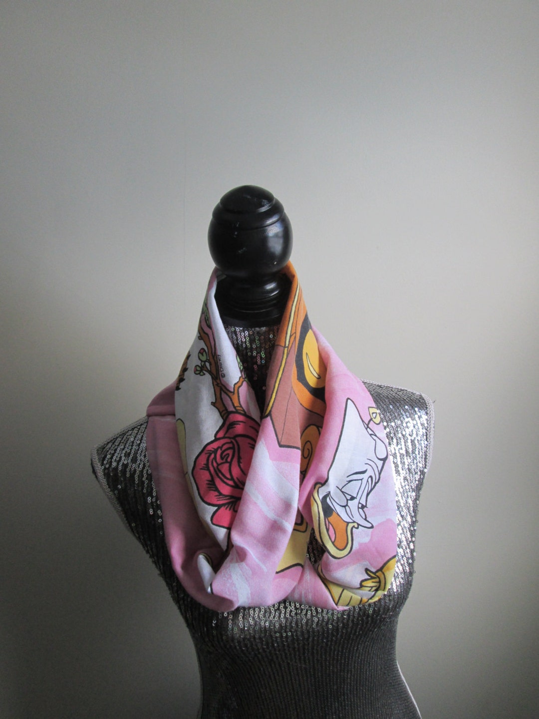 Vintage Beauty and the Beast Disney Infinity Cozy Scarf - Etsy