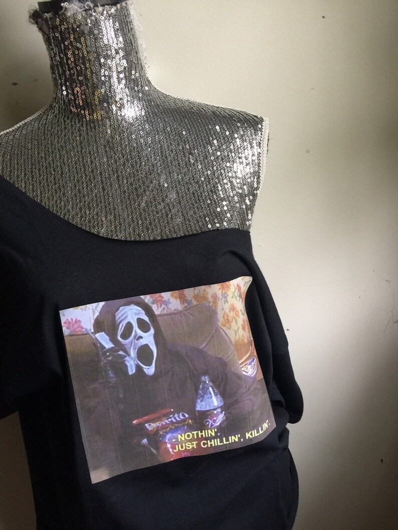 Scary Movie Chillin Killin off the Shoulder Tee Shirt Scream - Etsy