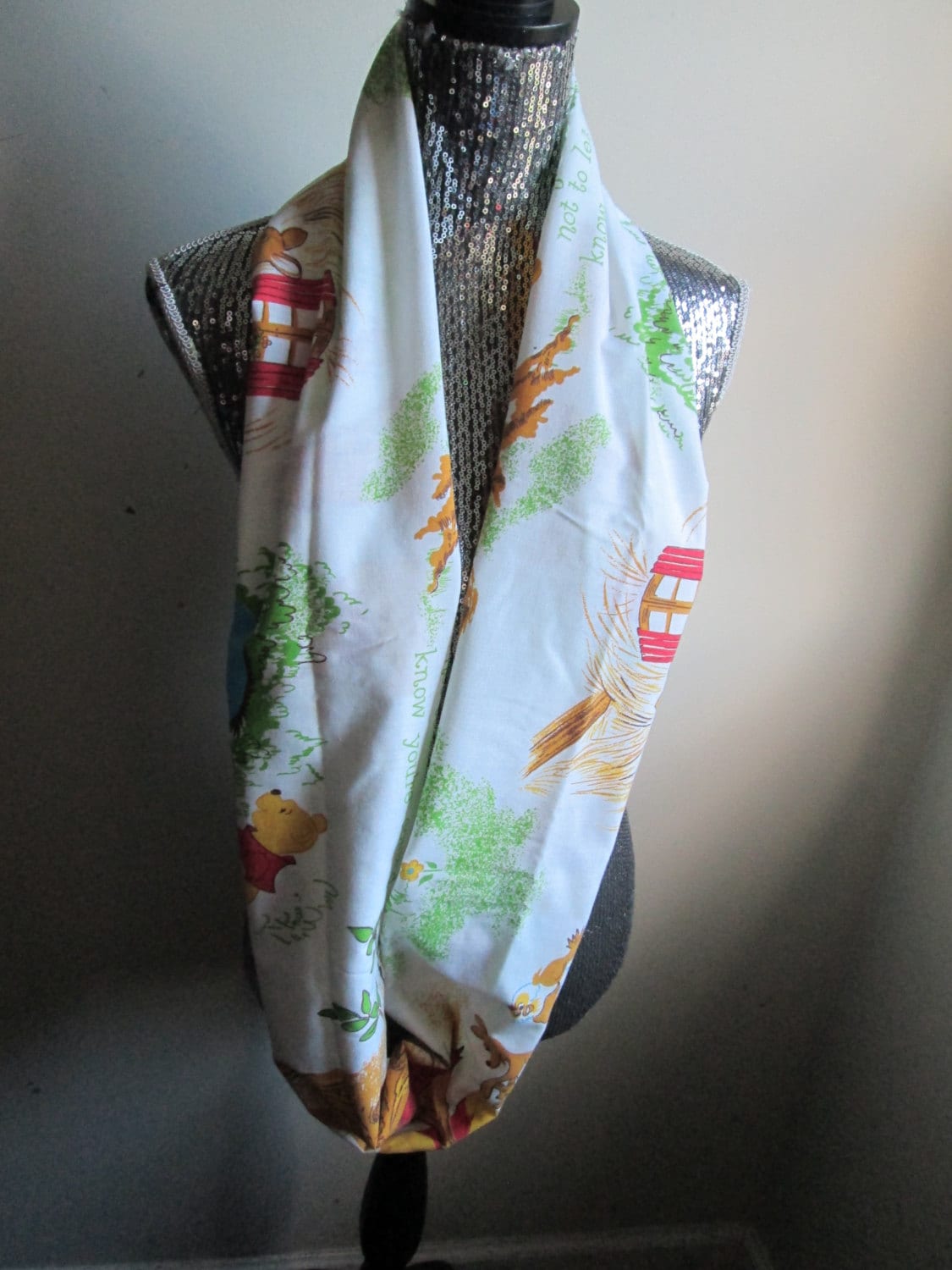 Vintage Winnie the Pooh Infinity Disneyland Colorful Scarf - Etsy