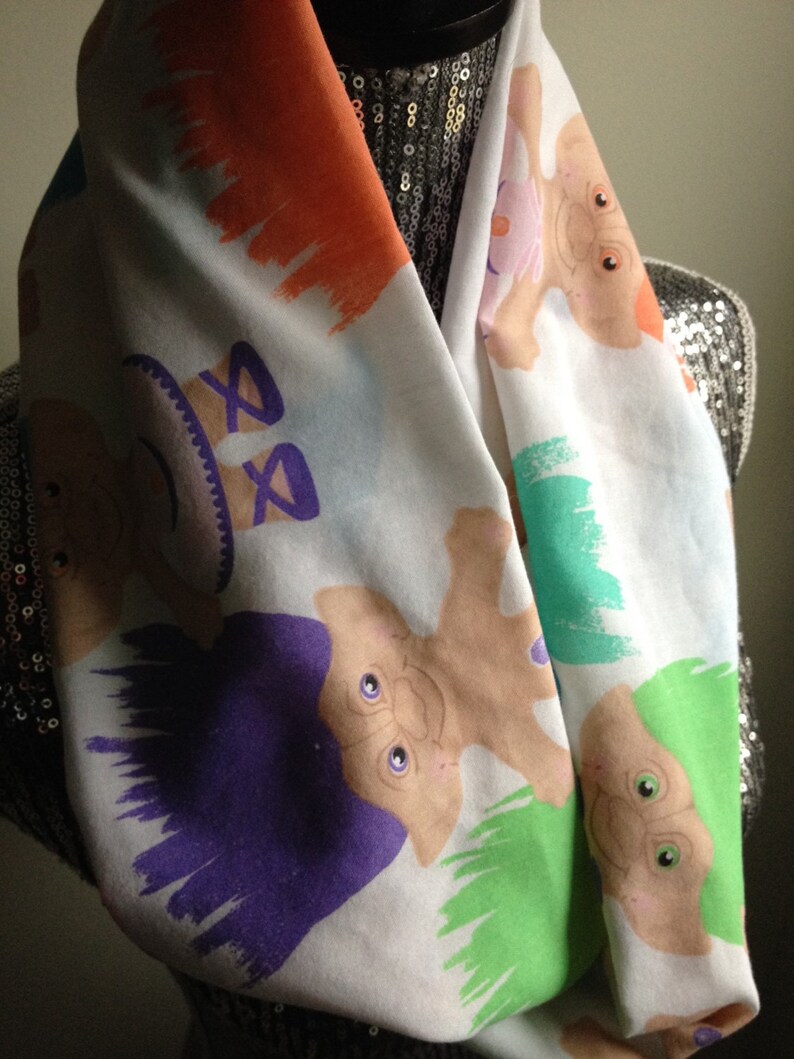 Vintage Treasure Trolls 90s Infinity Scarf | Etsy