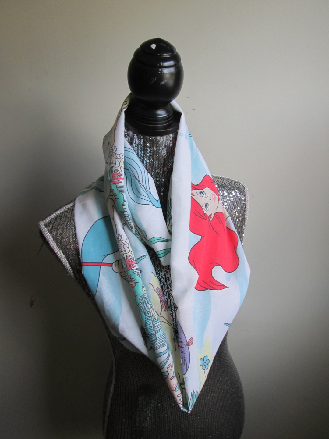 Vintage Little Mermaid Ariel Infinity Disney 90s Party Scarf - Etsy