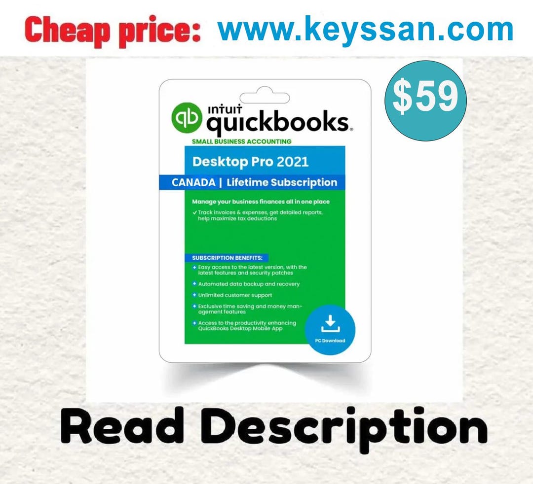 Quickbooks Desktop Pro 2021 CANADA for Windows | No-subscription - Etsy