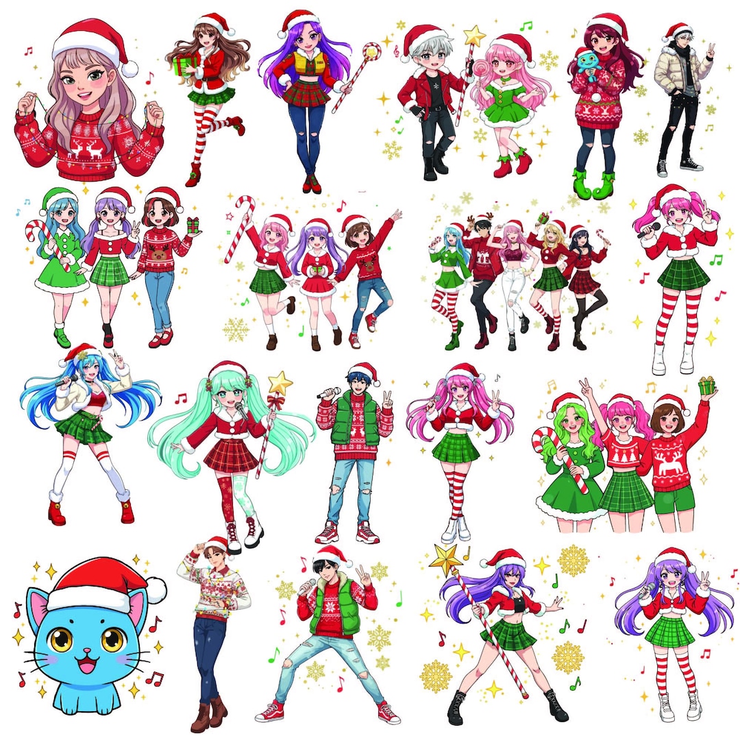 Kpop Inspired Anime Svg,cute Pop Character,korean Pop Fashion Girls ...
