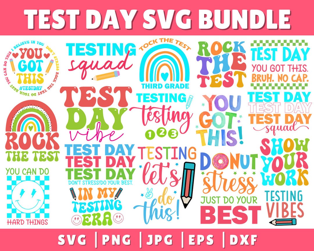 You Got This Svg, Test Day Svg, Test Day Png, Testing Svg, Rock the ...