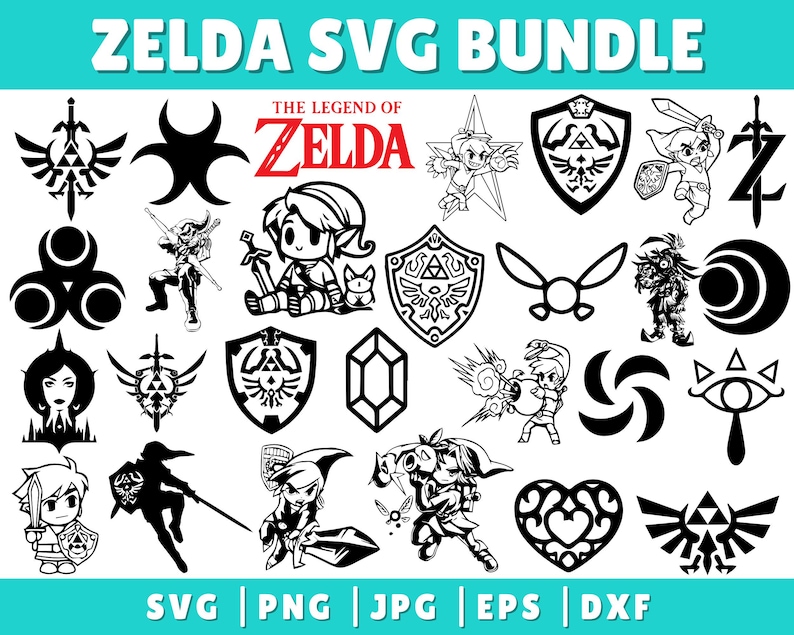 Zelda Game Png,logo Zelda Svg,legend of Zelda,zelda Svg, Cricut Files,breath of the Wild,bundle ...