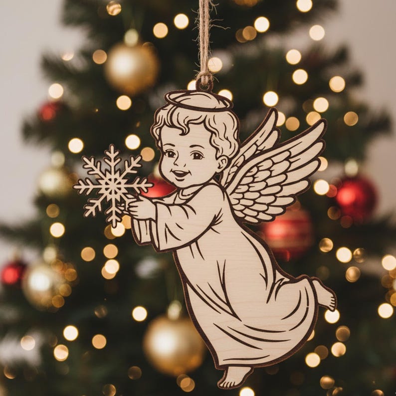 Baby Angel Laser Cut File |angel Svg Layered Cut Design |baby Angel ...