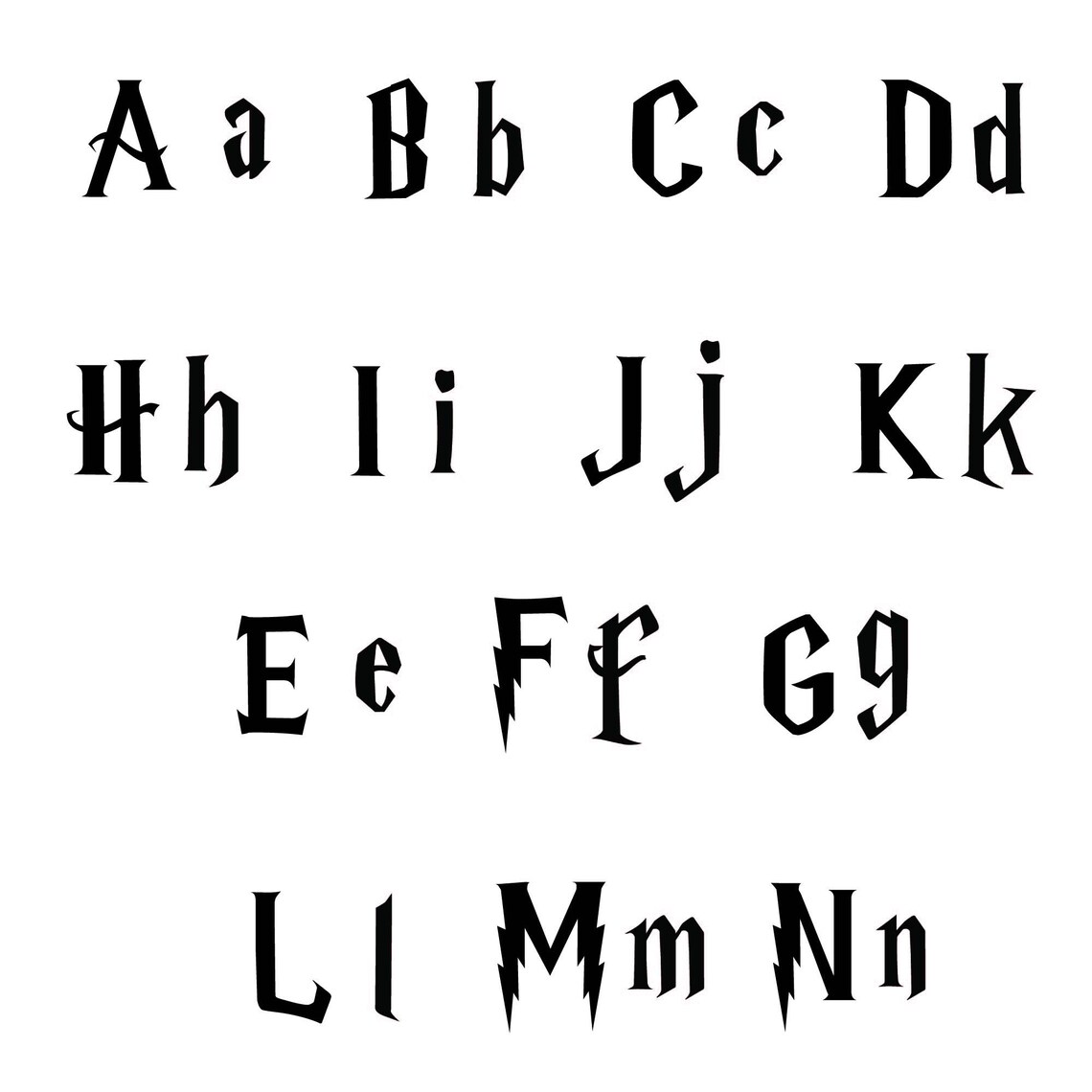 Potter Font SVG, Wizard Font Svg, Magic Wizard Svg, Halloween Font Svg ...