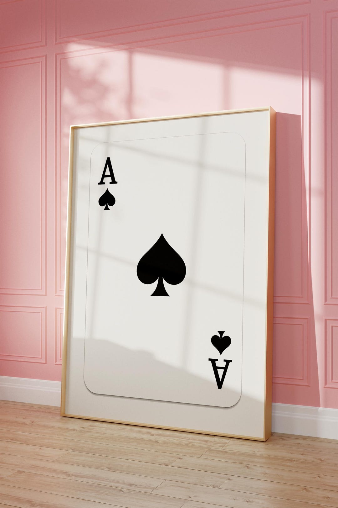 Ace of Spades Print, Retro Playing Card, Preppy Wall Art, Retro Wall ...