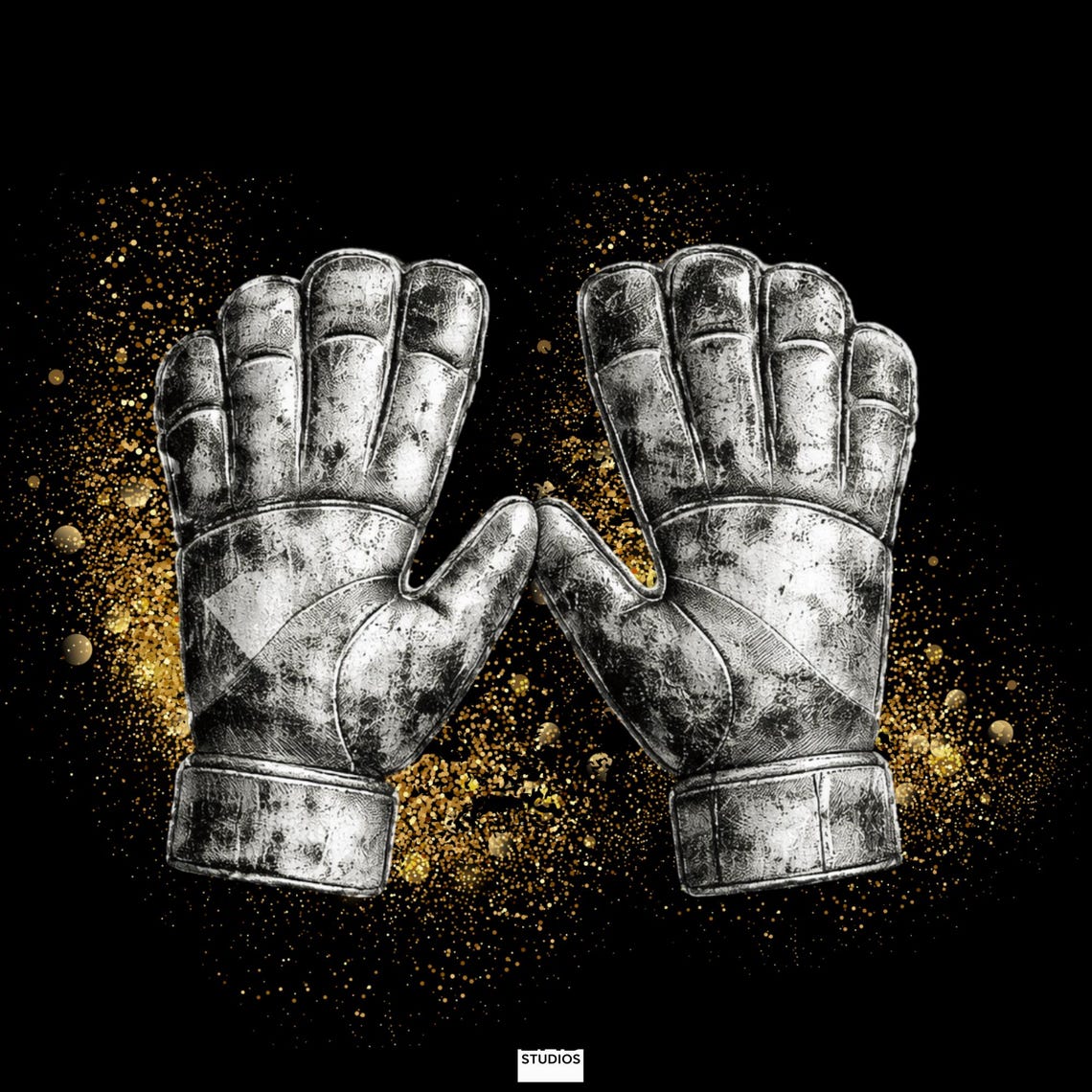 Soccer Goalie Poster: Keeper Beast Black & Gold Teen Room Art (digital ...