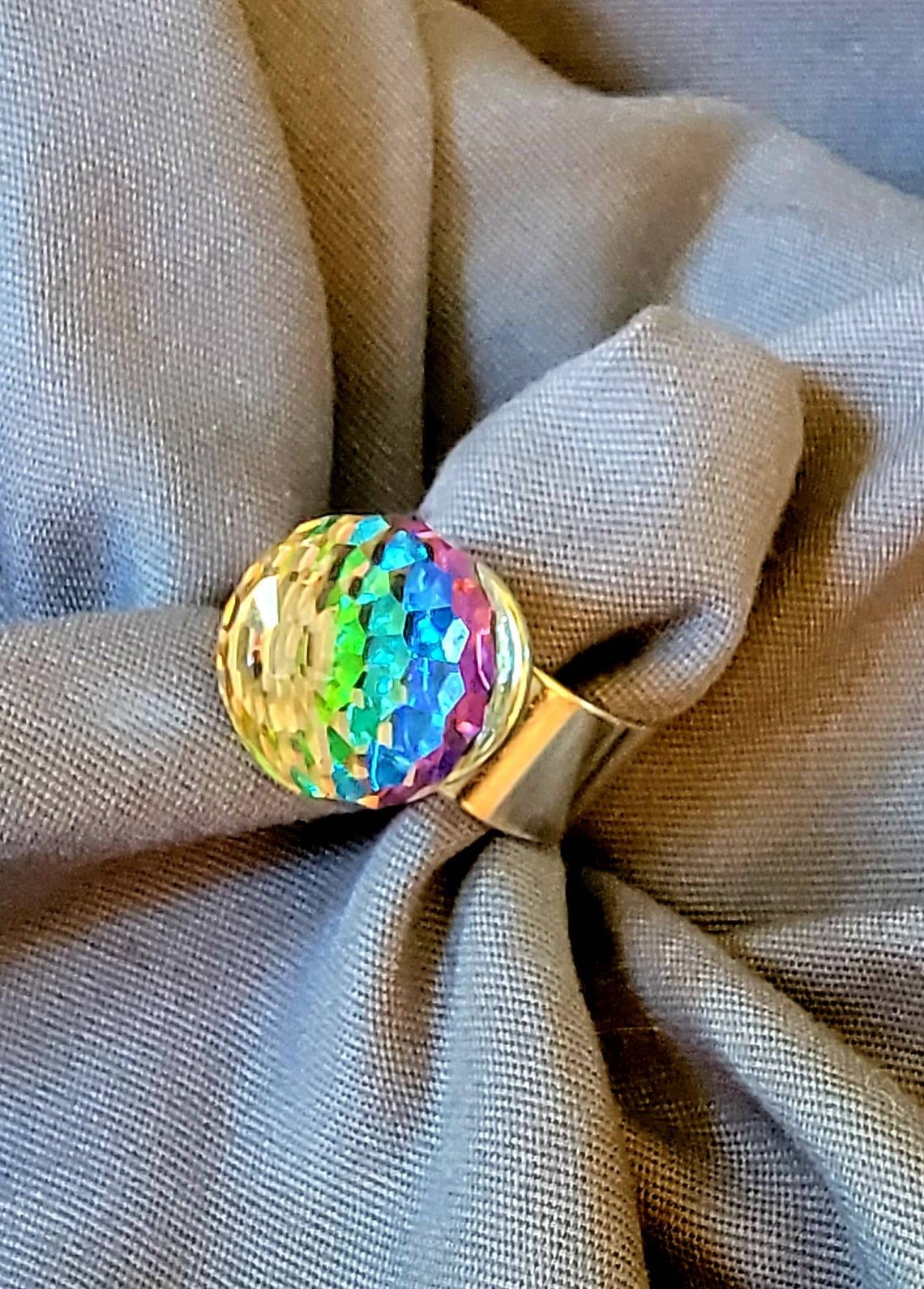 RARE Vintage SWAROVSKI Rainbow Watermelon Vitrail Fireball | Etsy