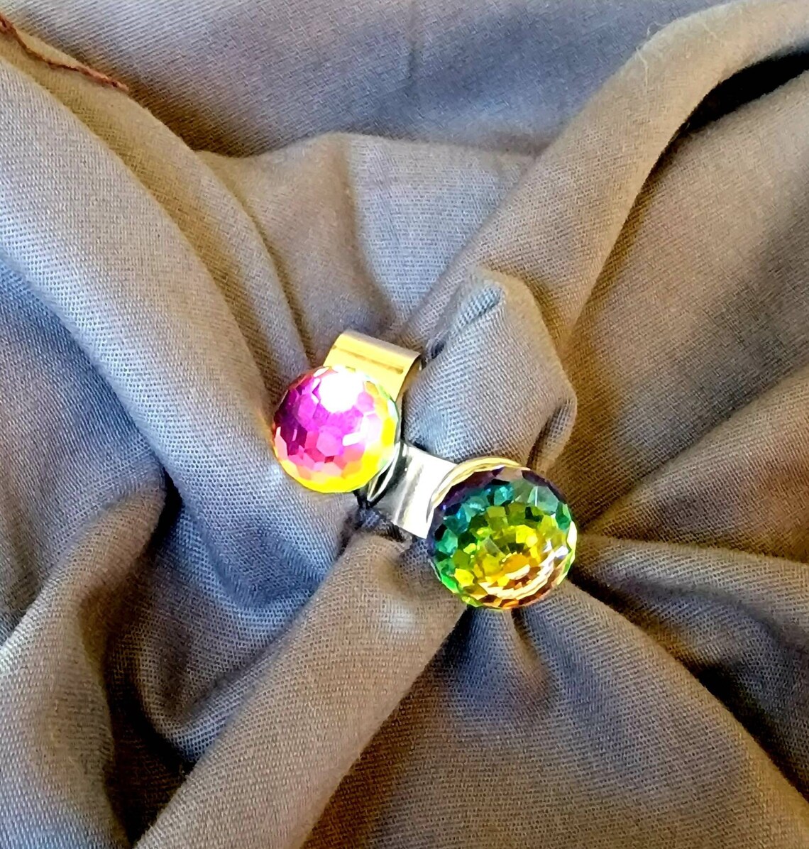 RARE Vintage SWAROVSKI Rainbow Watermelon Vitrail Fireball | Etsy