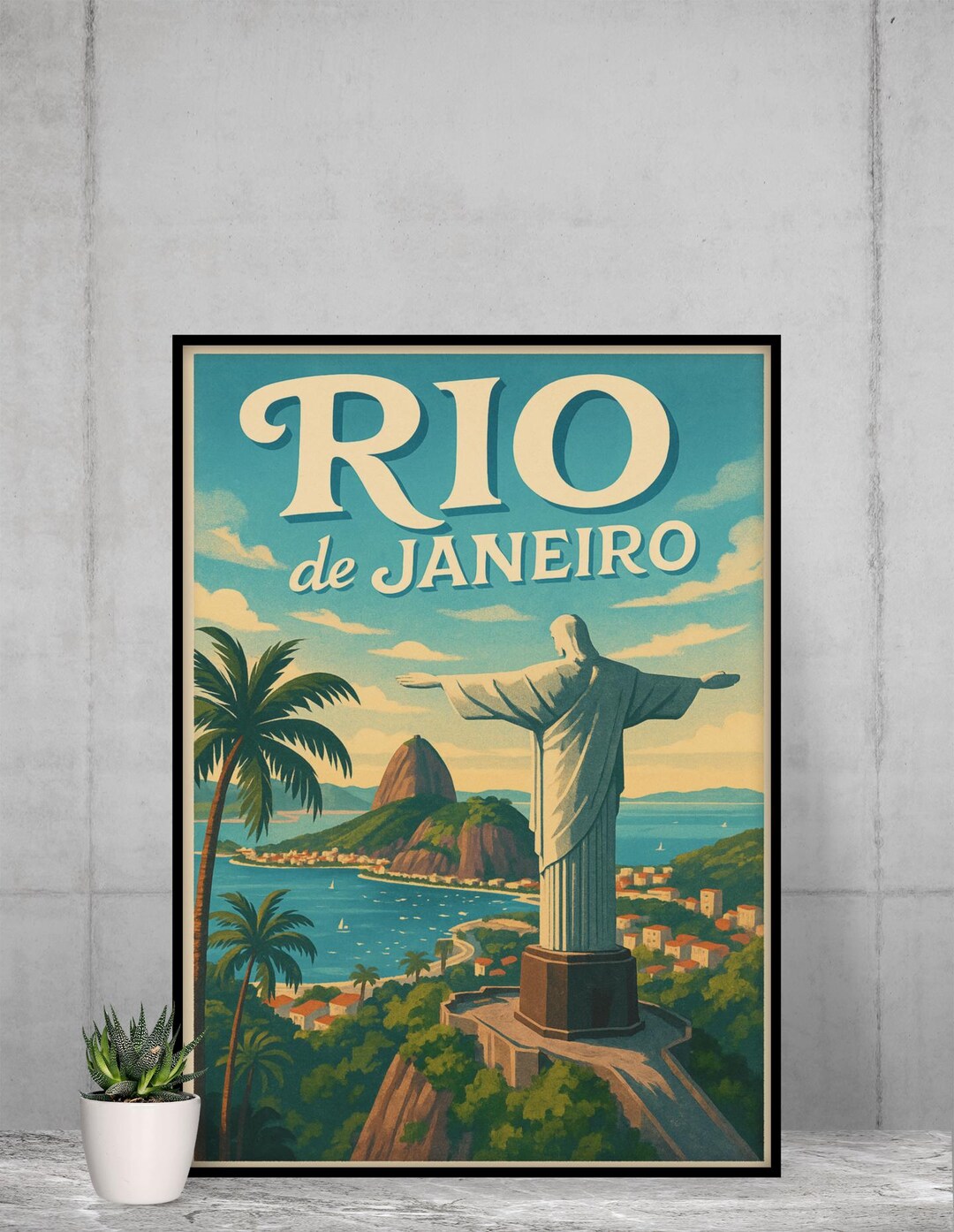 Rio De Janeiro Poster – Brazil Wall Art, Christ the Redeemer Print ...