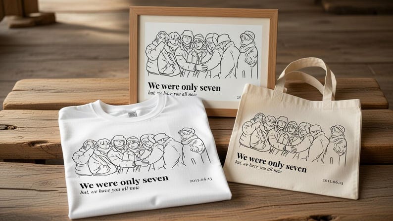 BTS Army Design | We Seven Bts | Digital Print for Merch | - Etsy