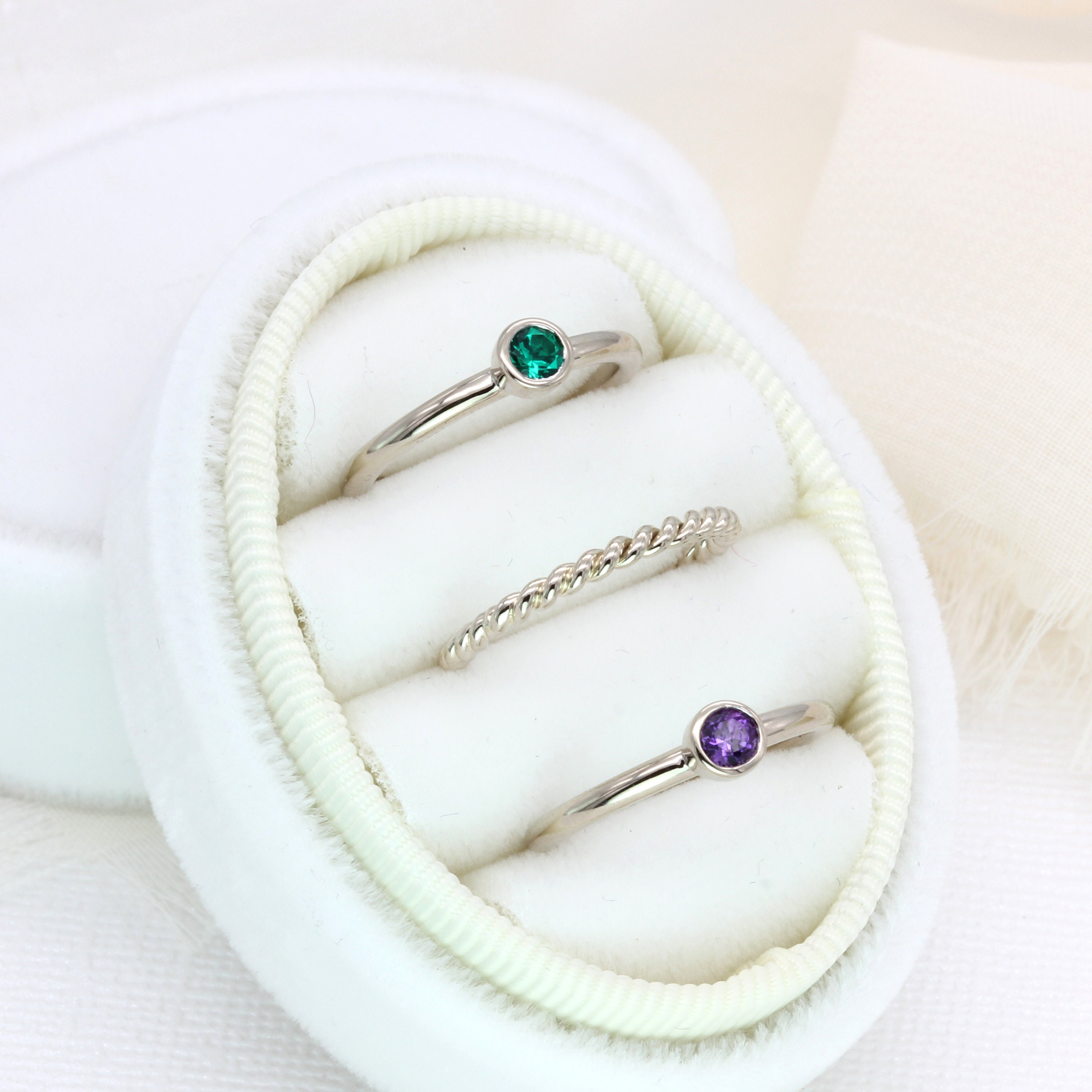 Stacking Mother's Ring 14k Yellow Gold Rose or | Etsy