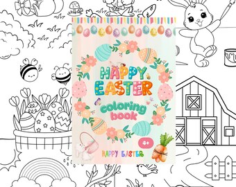 Easter Coloring Activity Book for Kids - Etsy