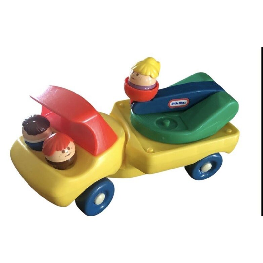 Vintage Little Tikes With 3 TODDLE TOTS People Cherry Picker Tow Truck ...