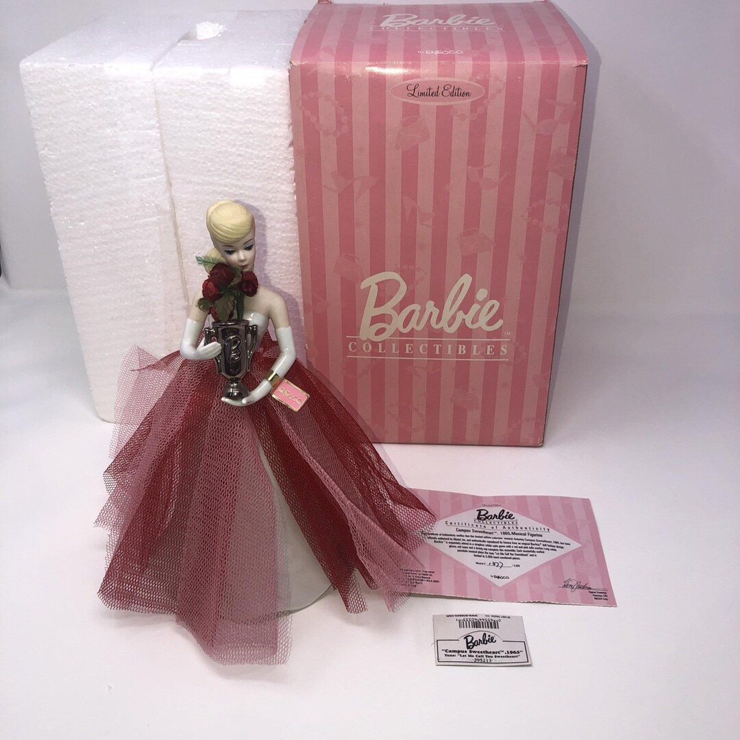 Enesco Barbie Collectibles Campus Sweetheart 1965 Musical Figurine ...