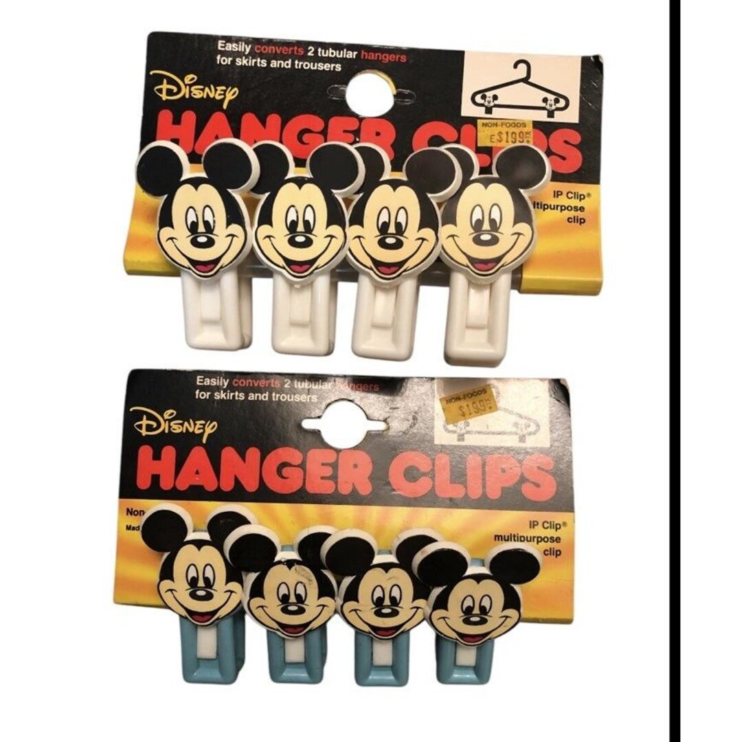 Old 1987 Walt Disney USA Mickey Mouse Hanger Clips Vintage Collectible ...