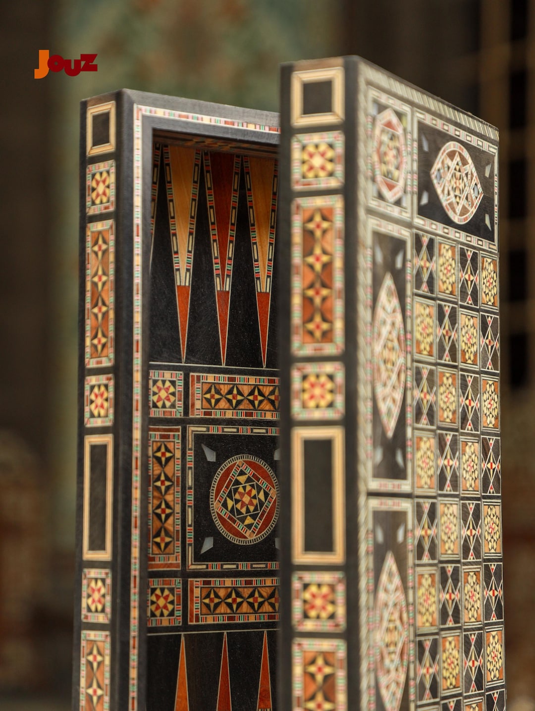 Handmade Syrian Mosaic Wooden Chess & Backgammon Set - Artisan Inlaid ...
